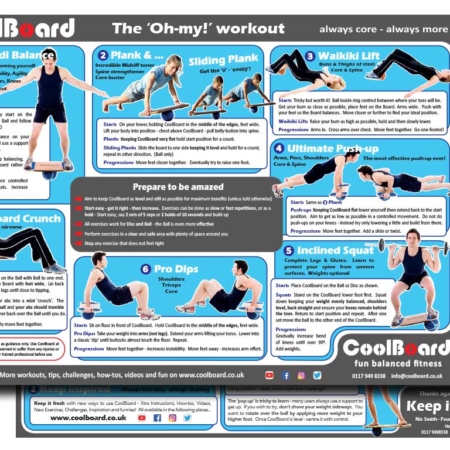 Exercise Board - CoolBoard - Easy Start Package for beginners to Expert